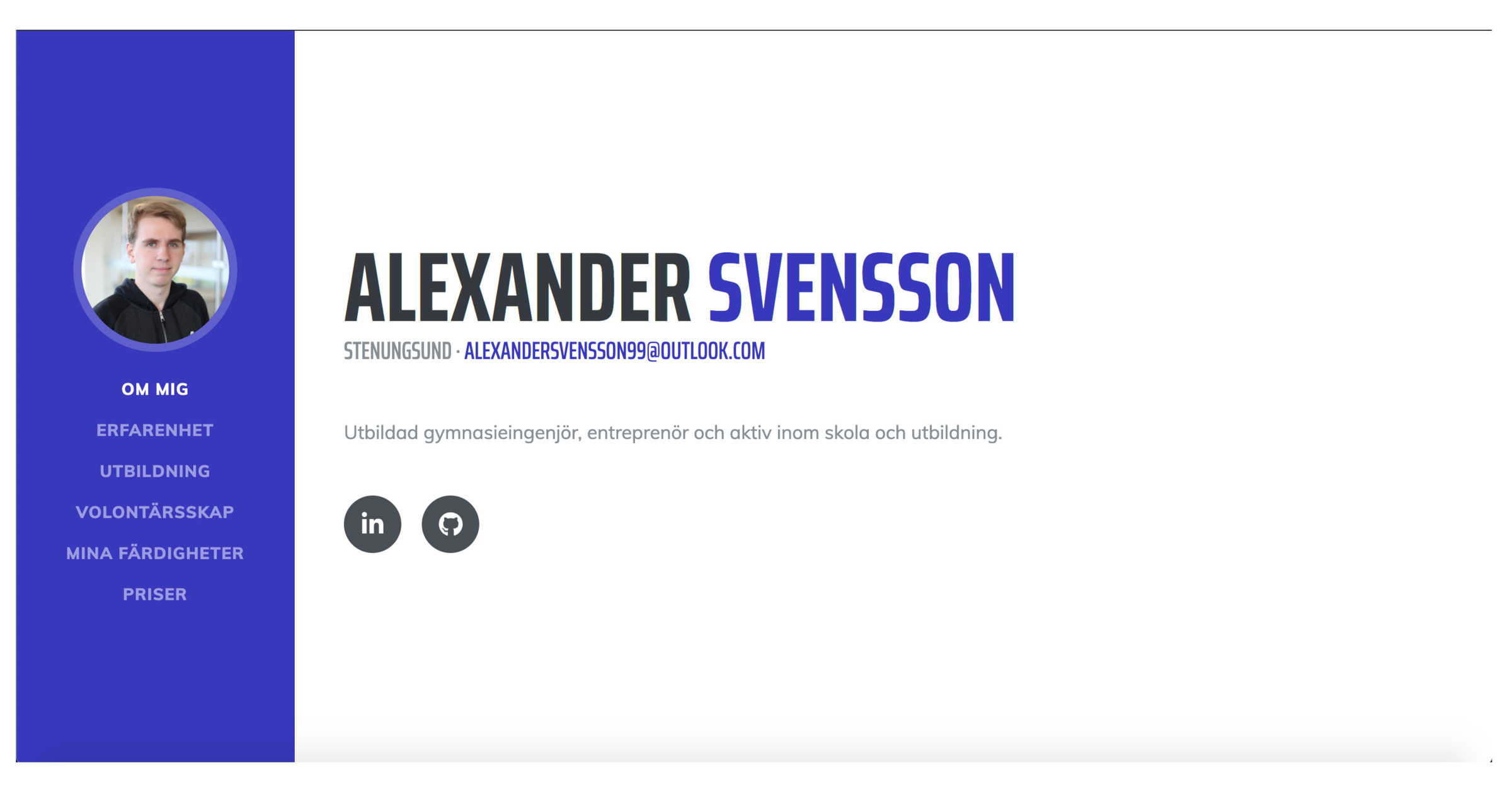 Alexander Svensson - Utvecklare och IT-koordinator